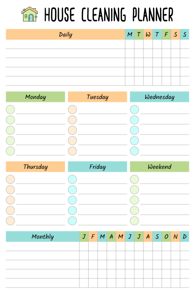 Download Home Cleaning Routine Planner - Stay Organized