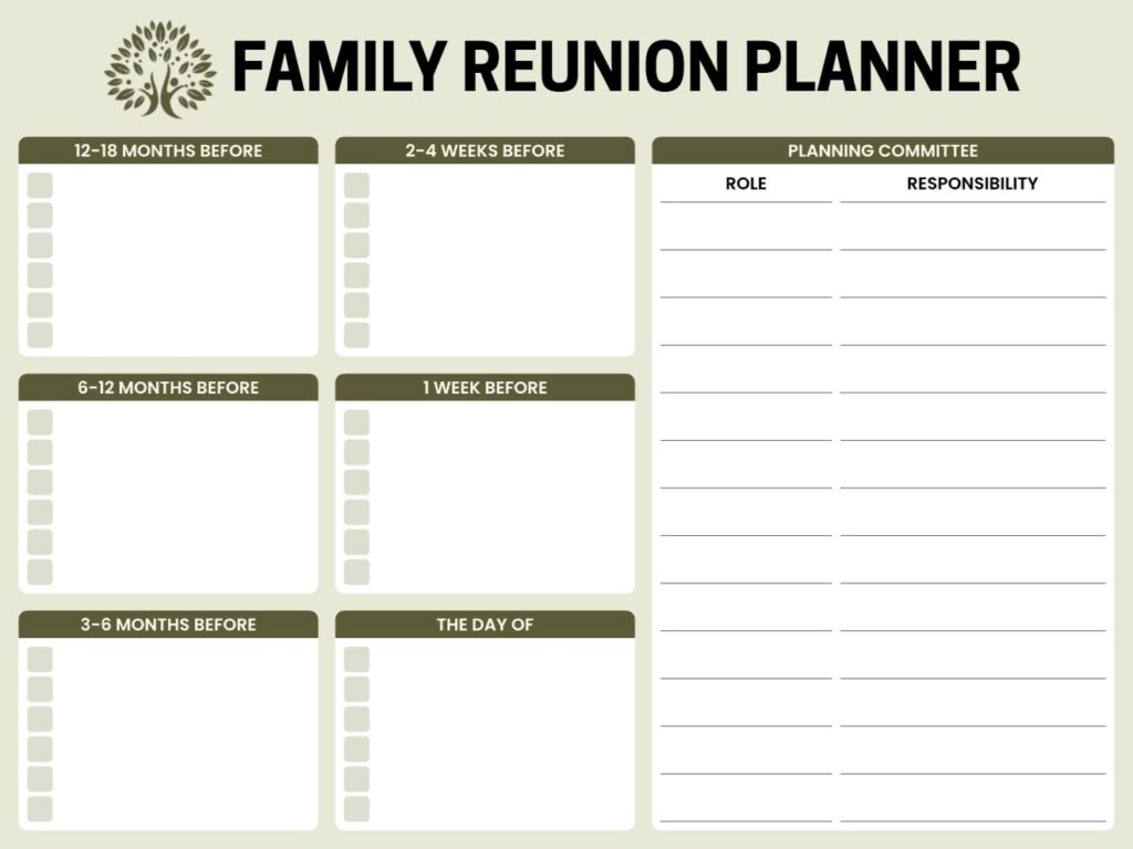 Download Family Reunion Event Planner 2026 - Plan Easily